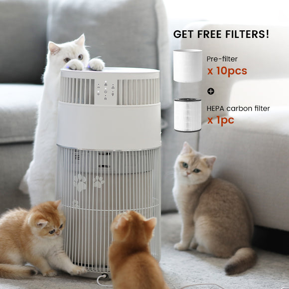Wisesky W-cat Air Purifier for Home, Cats' Shedding Season Solution ...