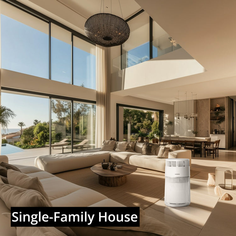 WiseSky Pet Air Purifier for Home, 3-in-1 HEPA Filter, Remove Odor&Dan ...