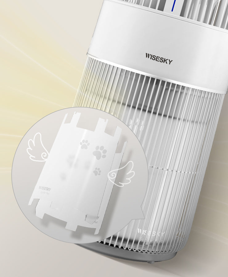 Wisesky W-cat Air Purifier for Home, Cats' Shedding Season Solution – WISESKY