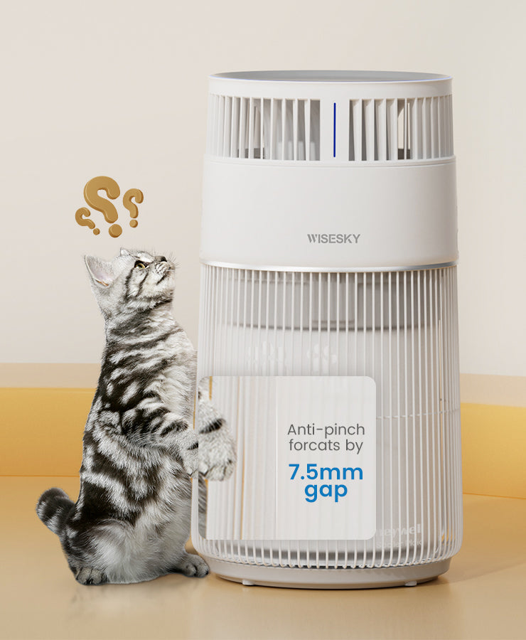 Wisesky W-cat Air Purifier for Home, Cats' Shedding Season Solution ...