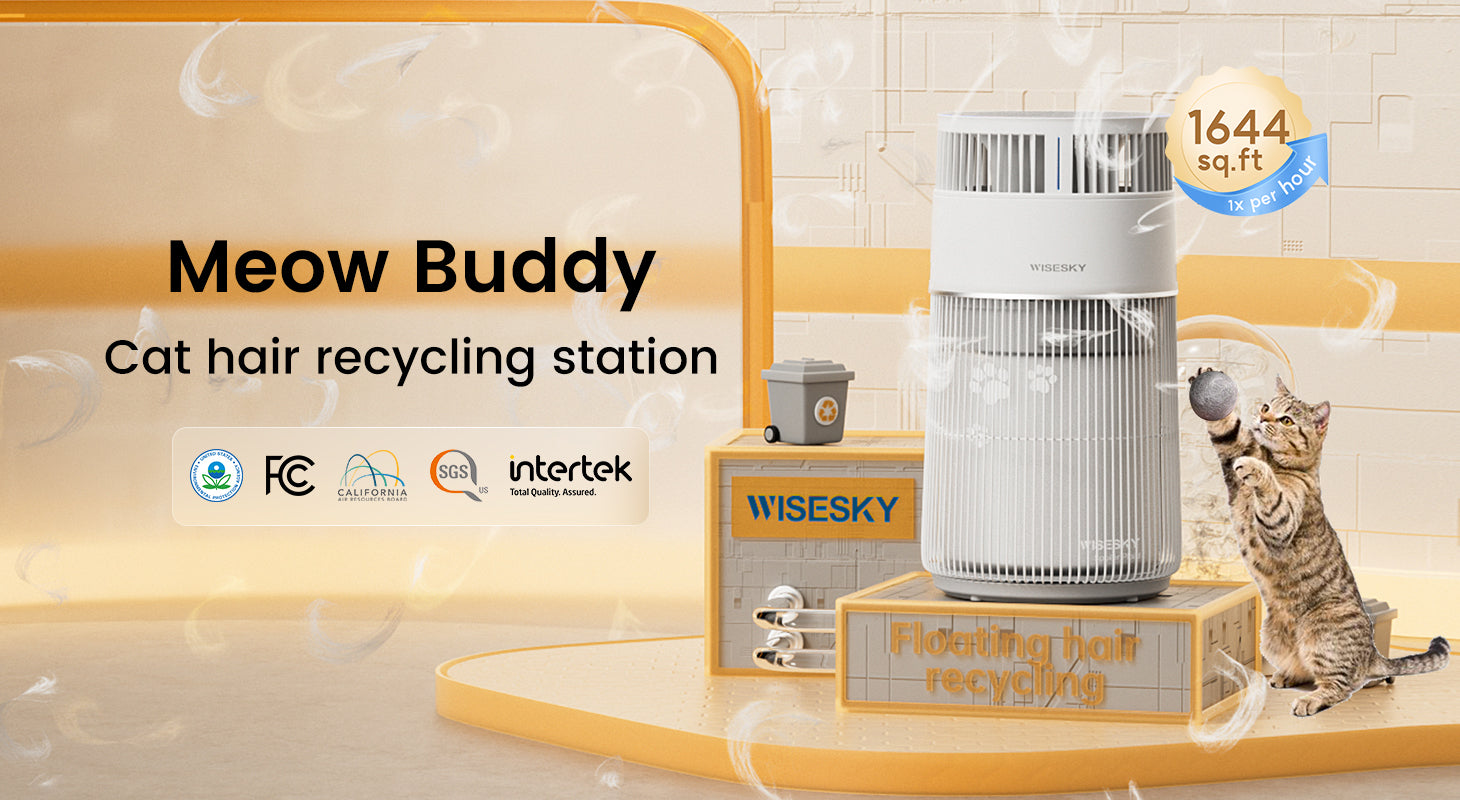 Wisesky W-cat Air Purifier for Home, Cats' Shedding Season Solution – WISESKY