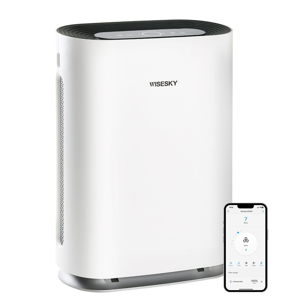 WiseSky Pet Air Purifier for Home, 3-in-1 HEPA Filter, Remove Odor&Dan ...