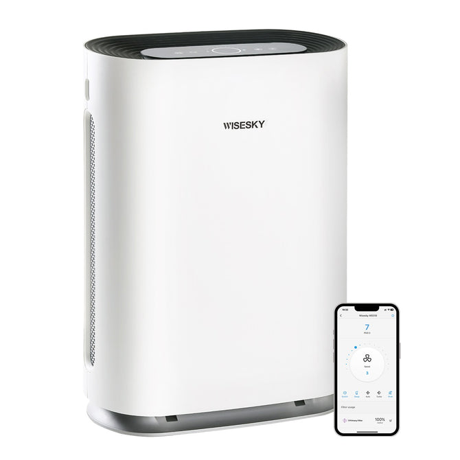 WiseSky Pet Air Purifier for Home, 3-in-1 HEPA Filter, Remove Odor&Dan ...